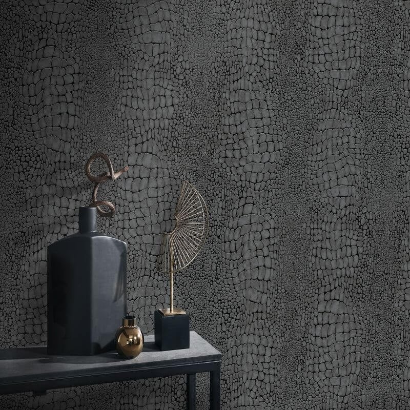Erismann Scala Animal Print Black Wallpaper - 10529-15