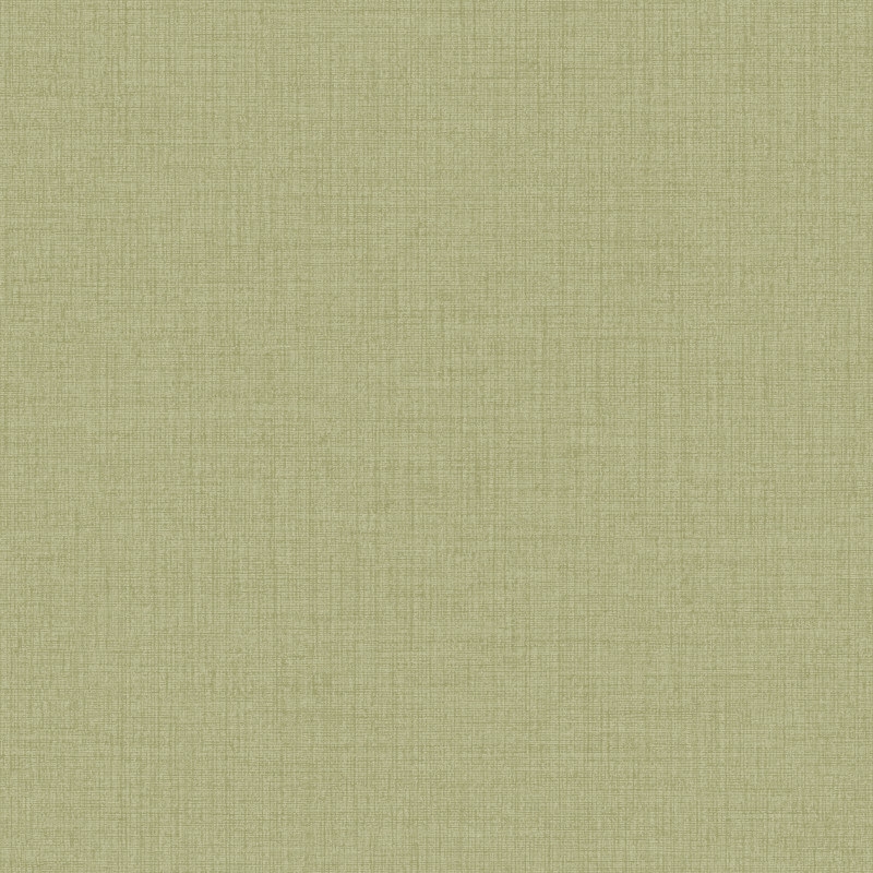 Grandeco Icon Linen Plain Texture Green Wallpaper - IC1014