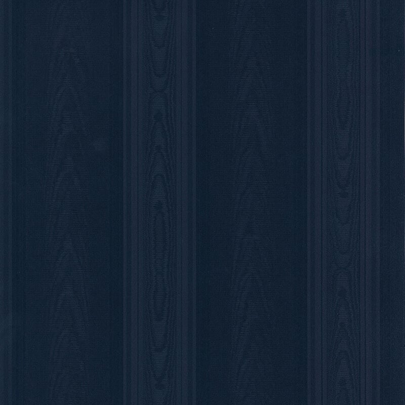 Galerie Simply Silks 4 Moire Stripe Navy Metallic Wallpaper - SK34735