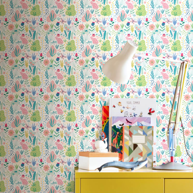 Hoopla Walls Bug Garden Sky Mix Wallpaper - HWA1290W